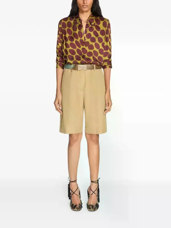 Dries Van Noten Tailored Cotton Shorts