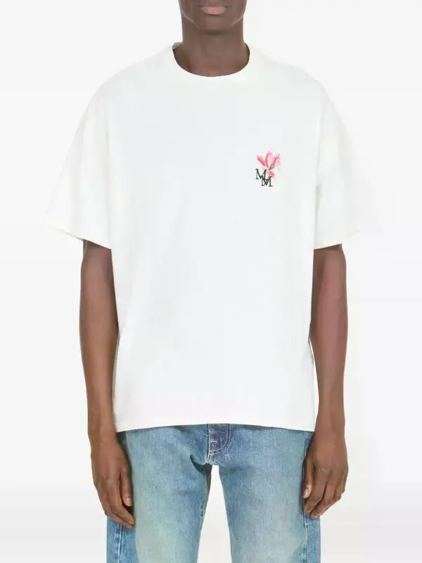 MAISON MARGIELA Floral-logo T-shirt - White