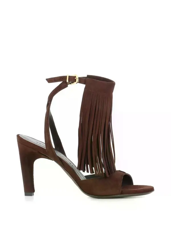 SERGIO LEVANTESI Fringe Sandals - Brown