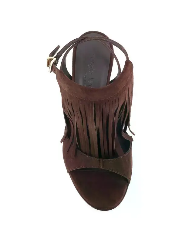 SERGIO LEVANTESI Fringe Sandals - Brown