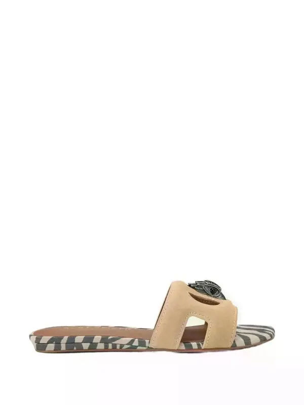 Kurt Geiger Eagle Cut-out Flat Sandals - Neutrals