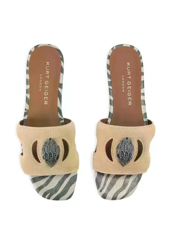 Kurt Geiger Eagle Cut-out Flat Sandals - Neutrals