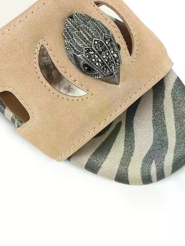 Kurt Geiger Eagle Cut-out Flat Sandals - Neutrals