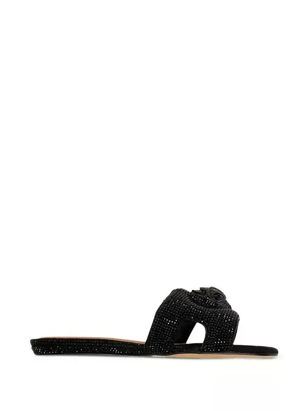 Kurt Geiger Eagle Cut-out Flat Sandals - Black