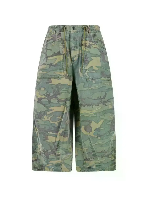 Needles Camo Wide Trousers - Green