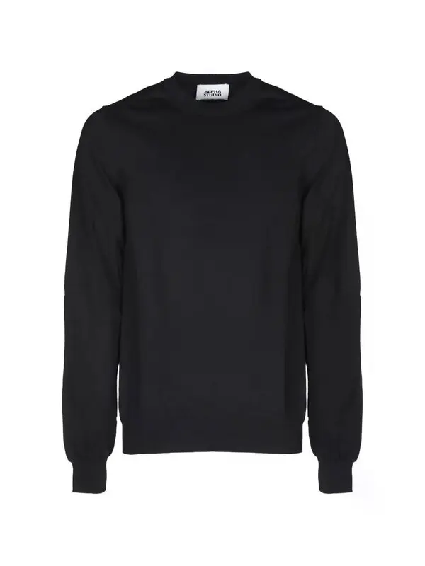 Alpha Studio Crew-neck Sweatshirt - Black