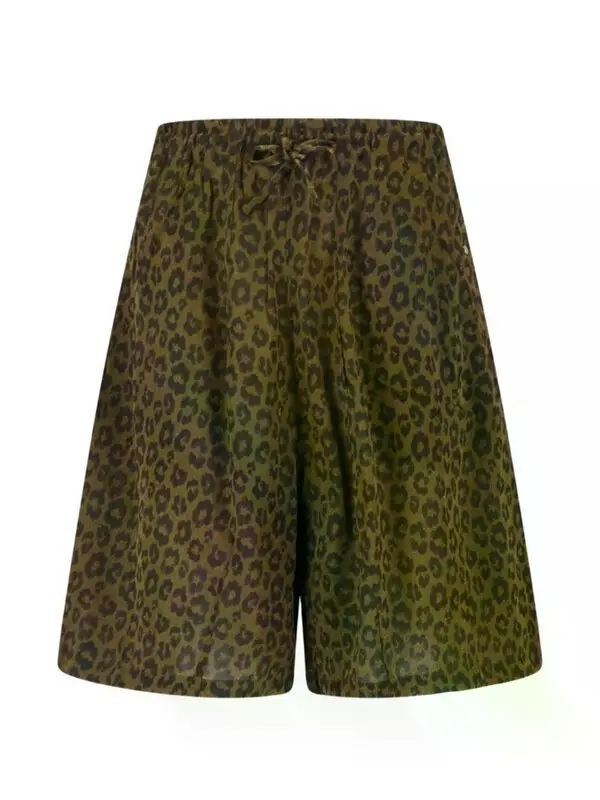 Needles Leopard Print Shorts - Brown