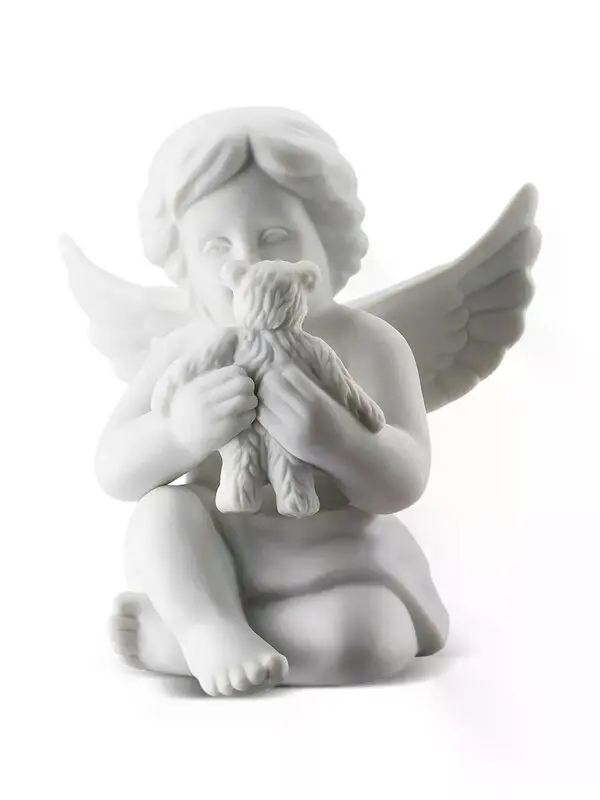 ROSENTHAL Angel With Bear Porcelain Statuette - White