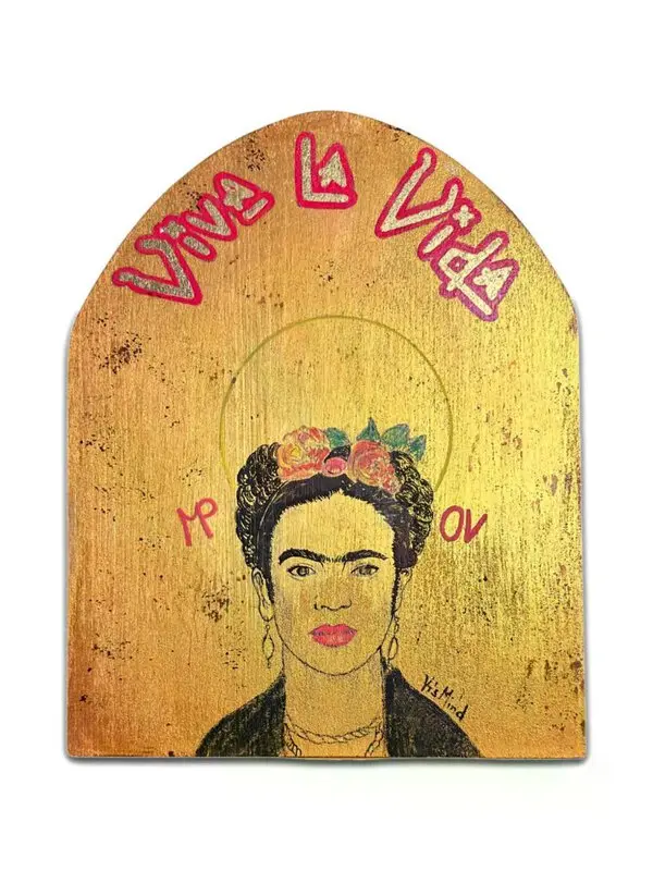 VJ’S MIND Icone Frida Showbiz Wall Painting - Gold