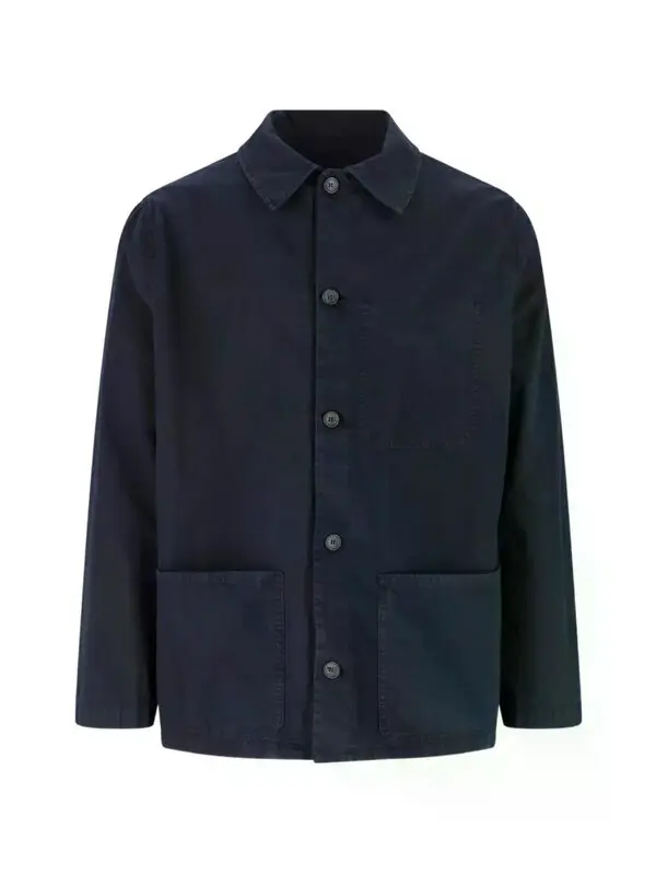 WHITE SAND Button-up Shirt Jacket - Blue