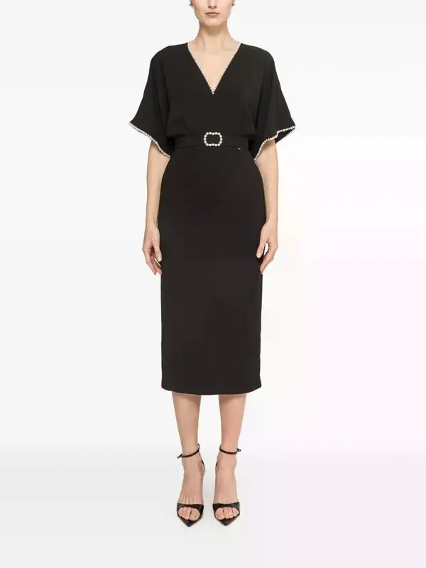 NISSA V-neck Midi Dress