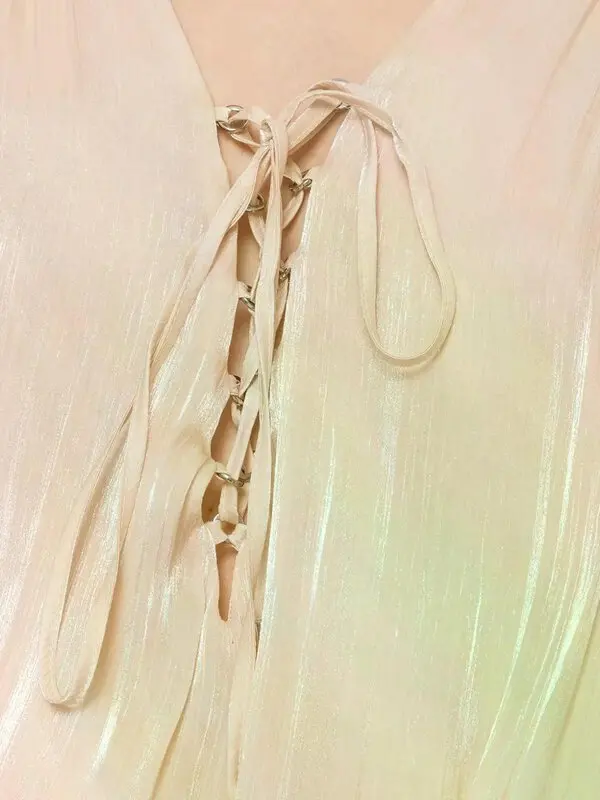 NISSA Pleated Mini Dress - Neutrals