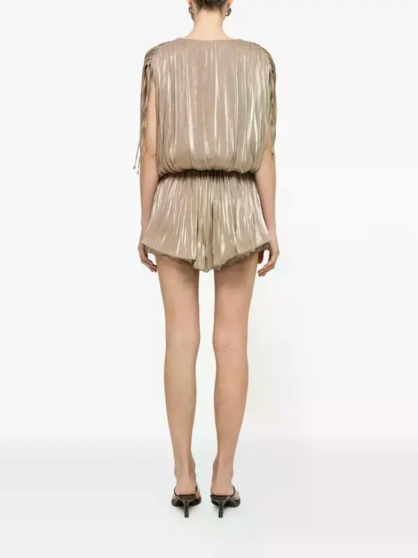 NISSA Pleated Mini Dress - Grey