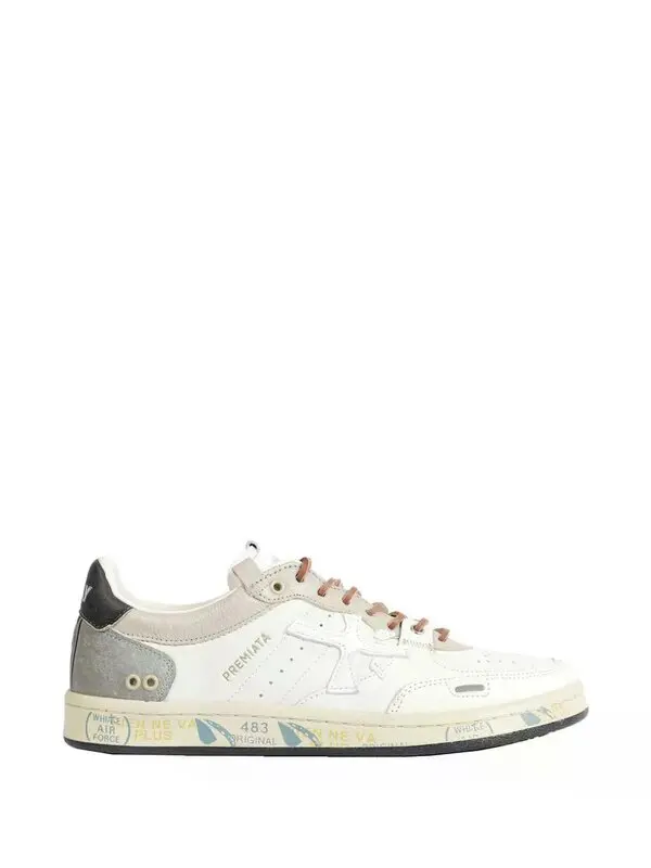 Premiata Bskt Clay Leather Sneakers - Neutrals