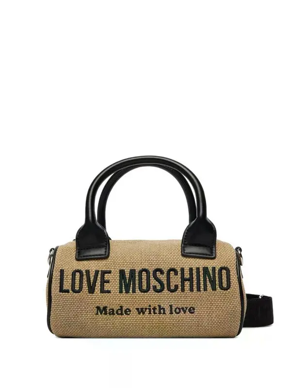 Moschino Logo-detail Top Handle Tote Bag - Neutrals