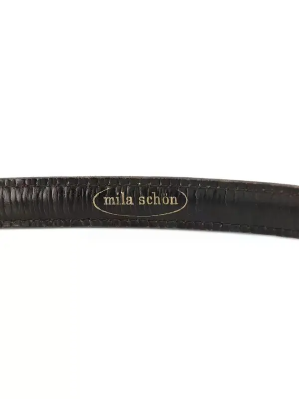 MILA SCHON Leather Belt - Black