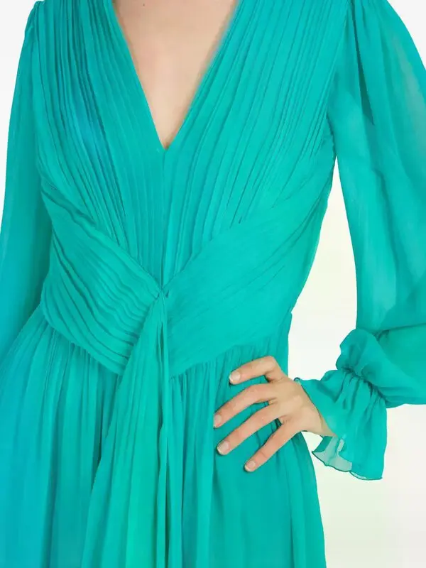 Alberta Ferretti Pleated Mini Dress