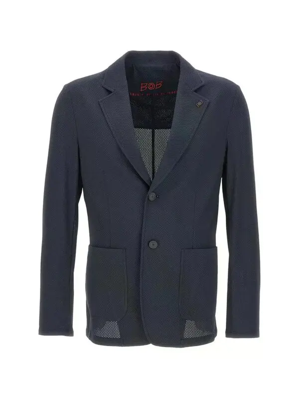 BOB Golden Logo-pin Patch-pocket Blazer