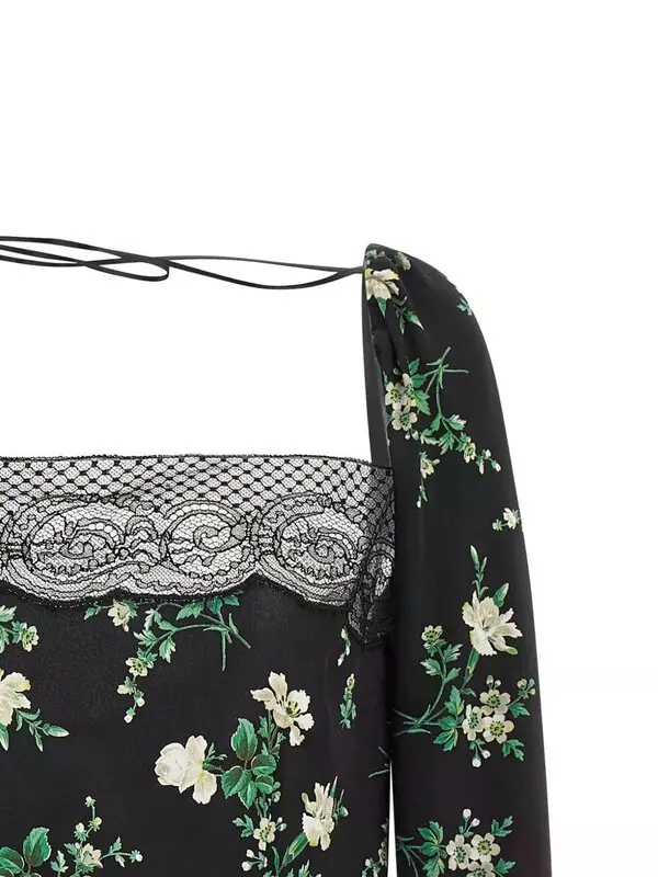 Dolce & Gabbana Flower Print Blouse - Black