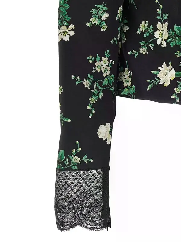 Dolce & Gabbana Flower Print Blouse - Black