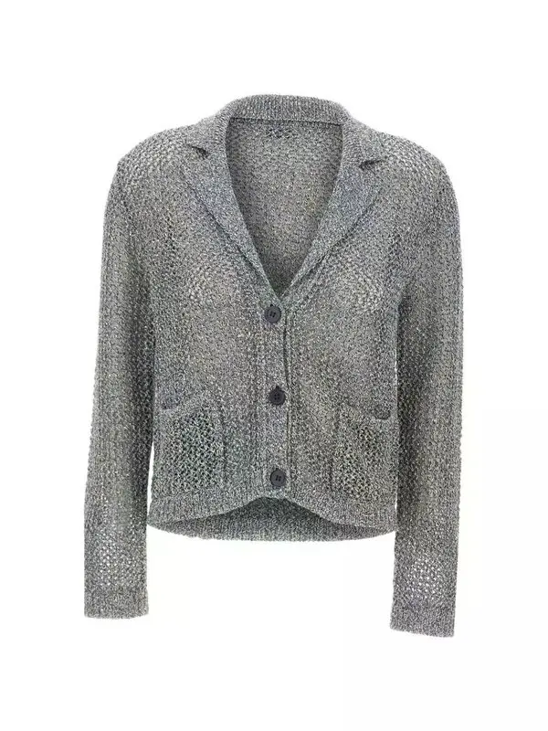KANGRA Openwork Button Cardigan - Grey