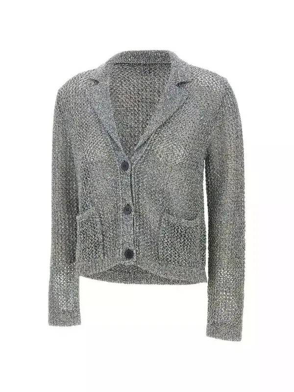 KANGRA Sequin Mesh Blazer - Grey
