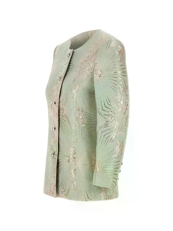 JACQUES Floral-jacquard Jacket - Green