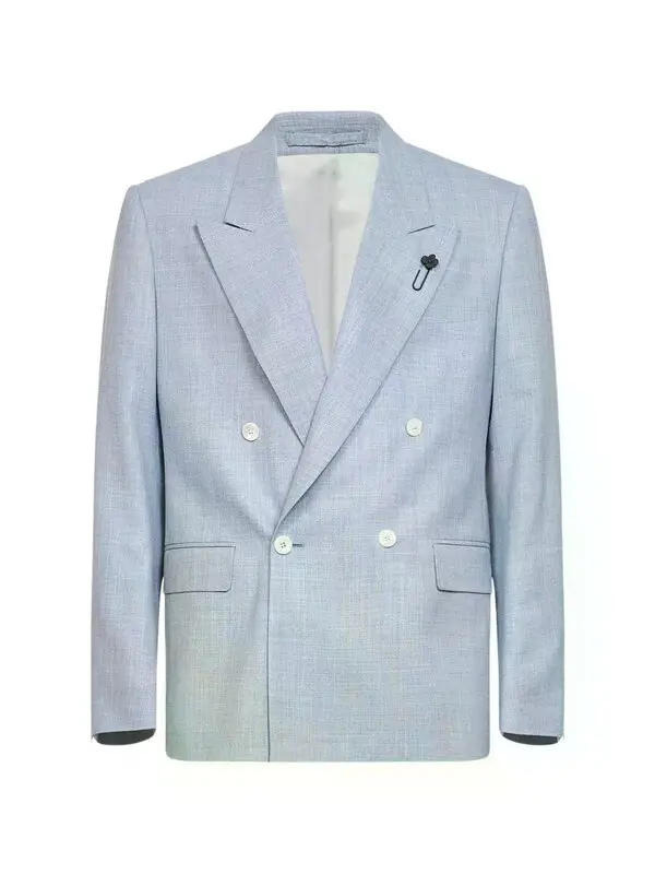 LARDINI Double-breasted Blazer - Blue