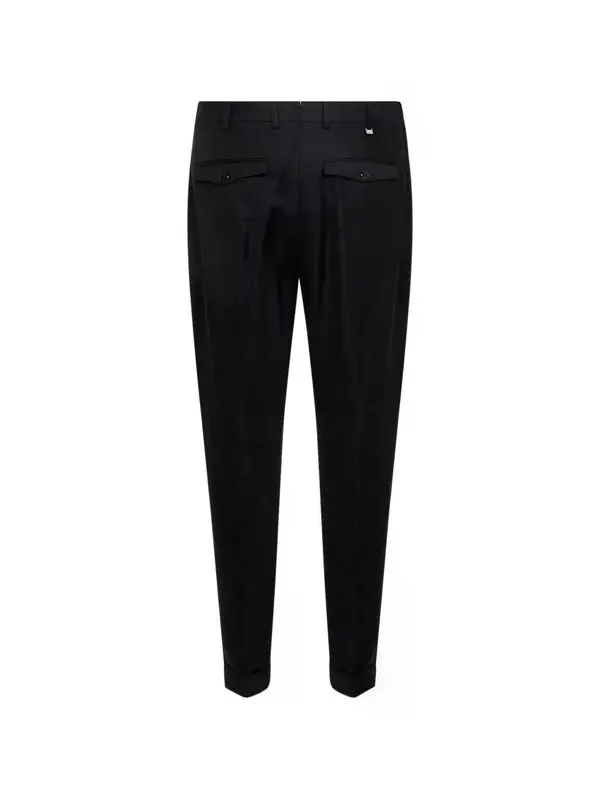 PT TORINO Pleated Trousers - Black