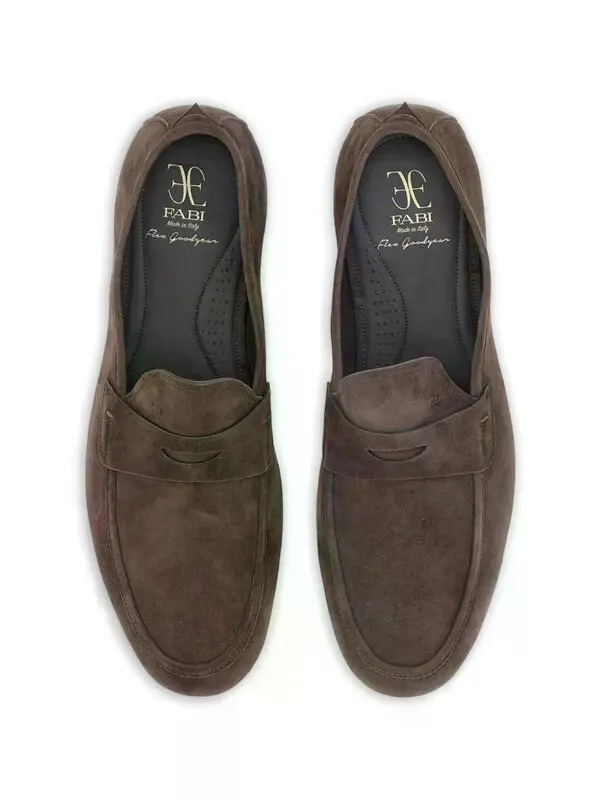 FABI Penny-strap Loafers - Brown