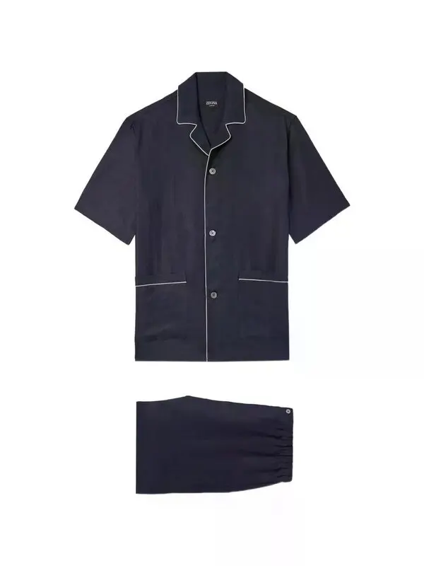 Zegna Button-up Pajamas - Blue