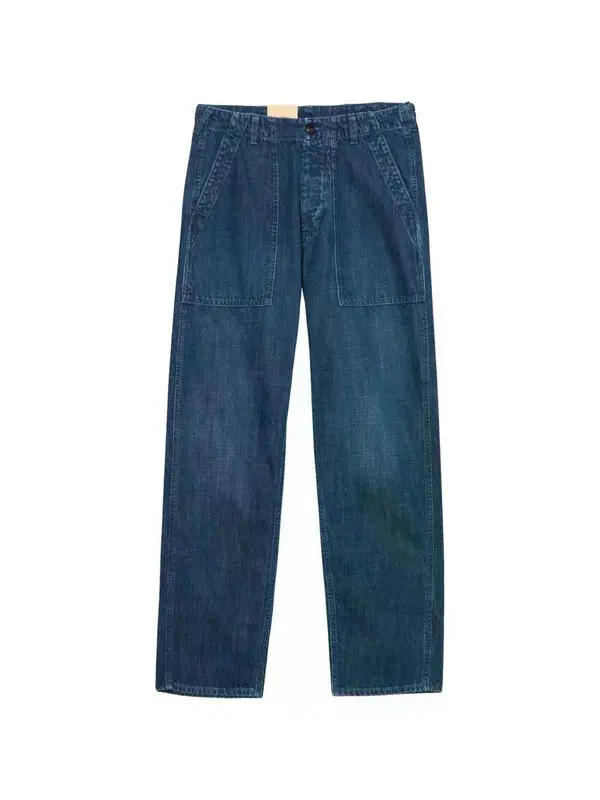 FORTELA Fatigue-pocket Denim Trousers - Blue
