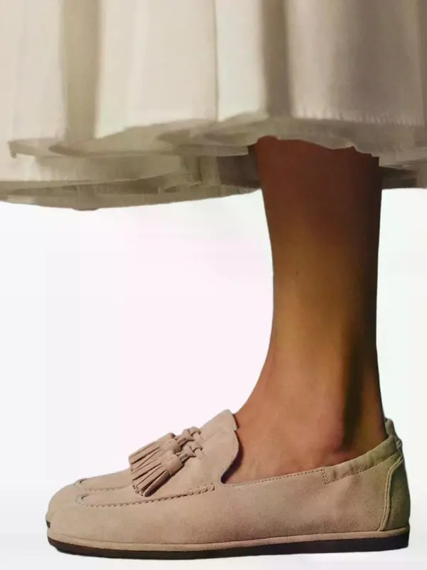 SCAROSSO Tassel Loafers - Neutrals