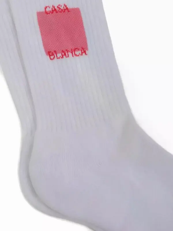 Casablanca Rose Shadow Logo Socks