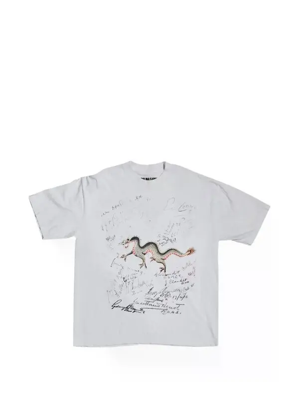 CAROLINA SARRIA Dragon Autograph T-shirt - White