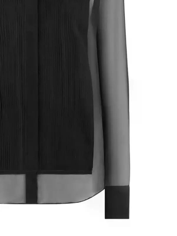 TOM FORD Sheer Pleated-bib Blouse