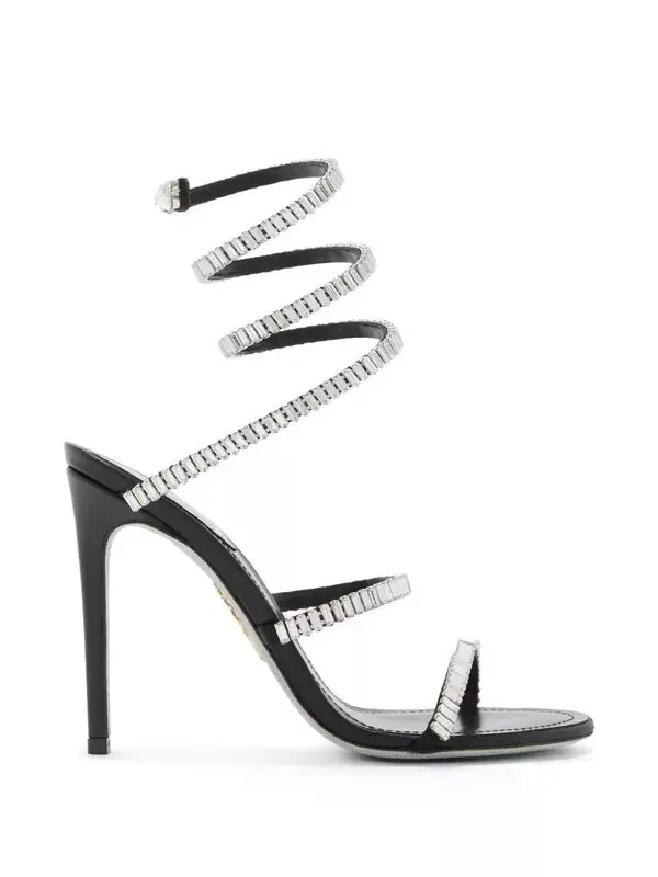 Rene Caovilla Cleo Crystal-embellished Sandals - Black