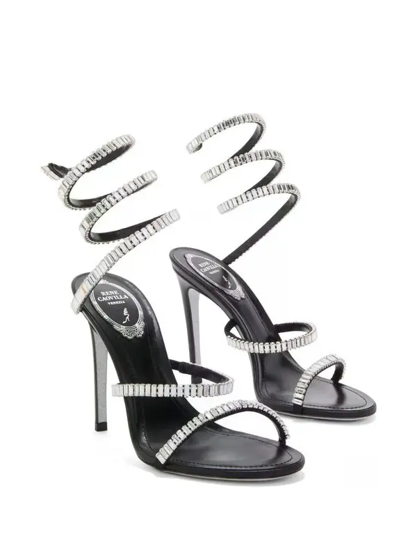 Rene Caovilla Cleo Crystal-embellished Sandals - Black
