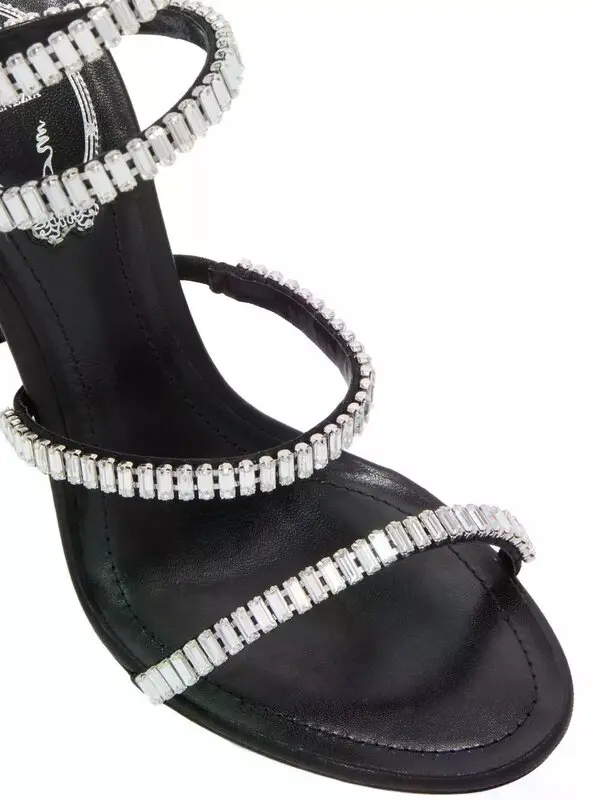 Rene Caovilla Cleo Crystal-embellished Sandals - Black
