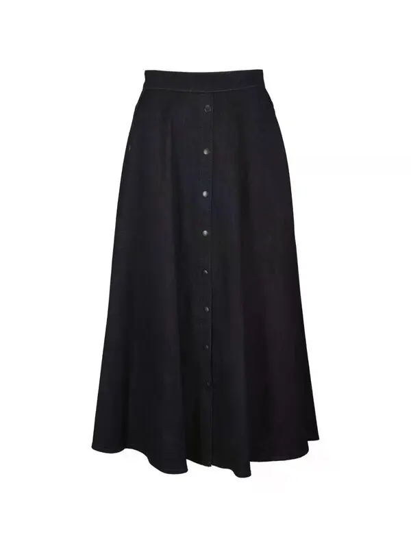 Akris Button-front A-line Skirt - Blue