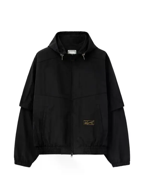 WOOYOUNGMI Layered-sleeve Hooded Jacket - Black