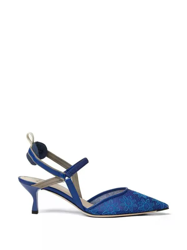 Fendi Colibrì Lite Floral Pumps - Blue
