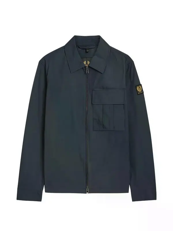 Belstaff Logo-patch Shirt Jacket - Blue