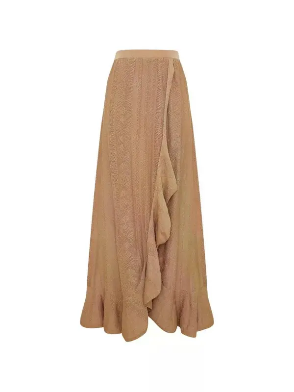 Zimmermann Aster Pointelle-knit Skirt - Neutrals