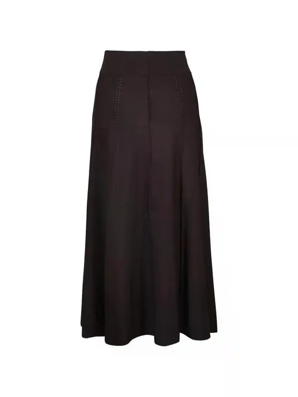TWP Panelled Maxi Skirt With Perforated Detail
