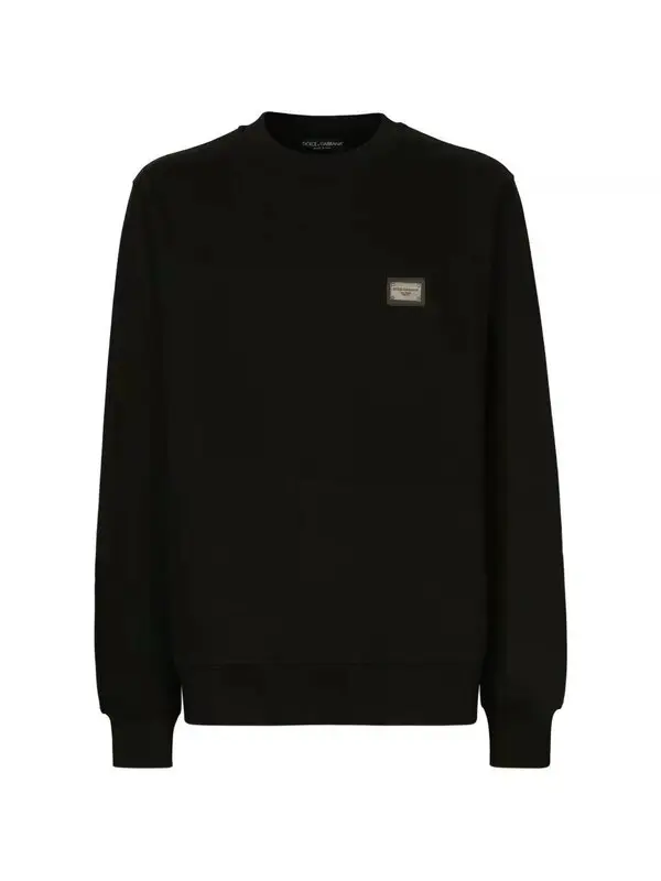 Dolce & Gabbana Logo Plaque Bomber Jacket - Black
