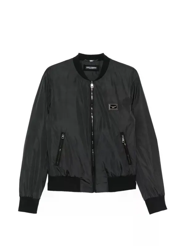 Dolce & Gabbana Logo Plaque Bomber Jacket