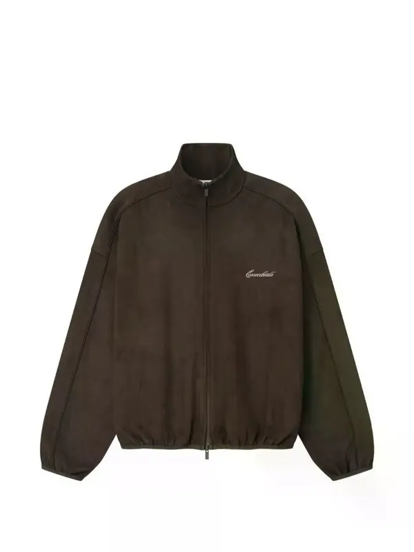 Fear Of God Essentials Logo-embroidered Jacket - Brown