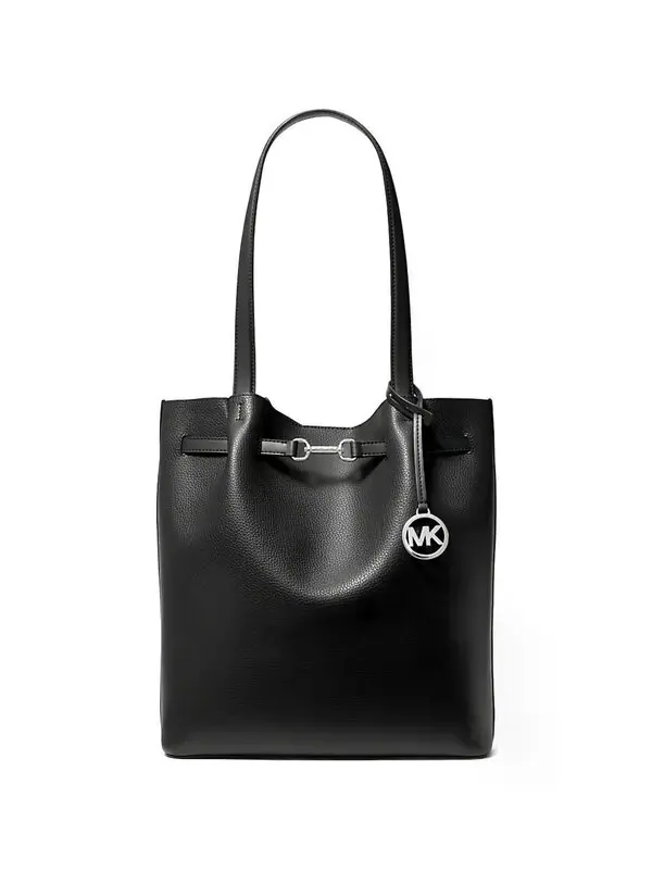 Michael Kors Large Carson Leather Tote Bag - Black