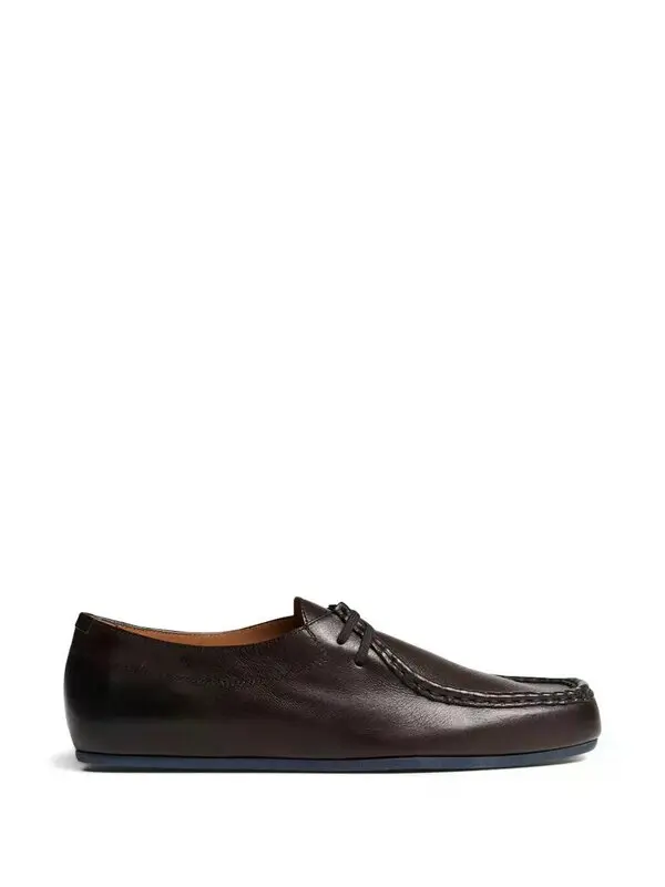 JIL SANDER Hood Lace-up Loafers - Brown